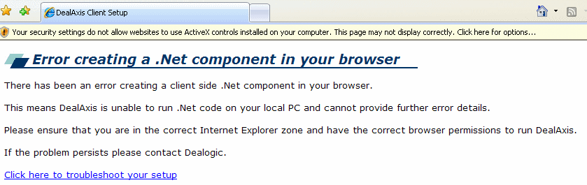 Internet Explorer Permission Details
